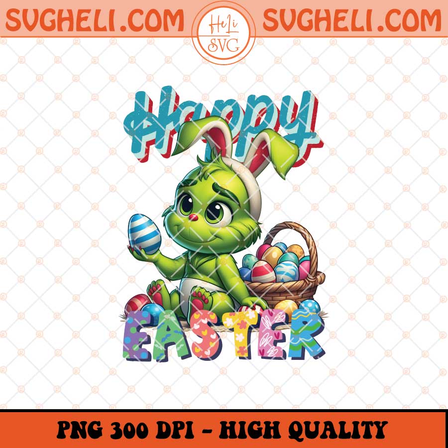 Happy Easter Grinch Png Grinch Baby Easter Bunny Png