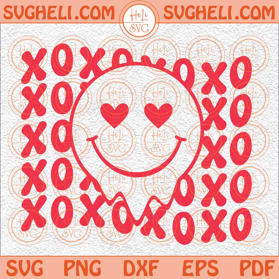 Heart Eyes Smiley Svg Smiley Face Heart Eyes Svg Retro Smiley Svg