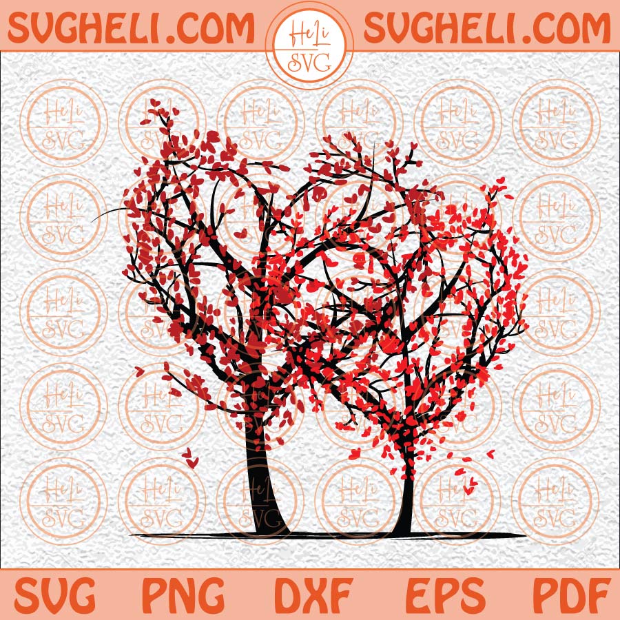 Heart Tree Svg Love Tree Svg Retro Love Heart Svg Retro Love Svg
