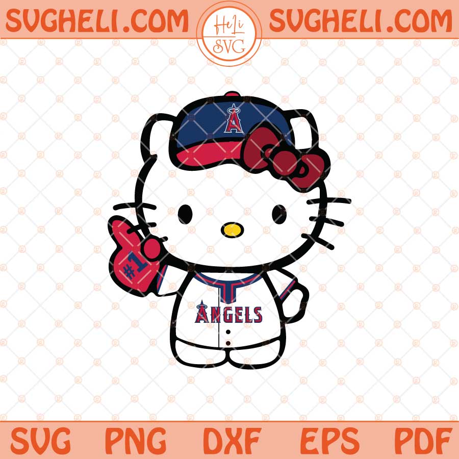 Hello Kitty Los Angeles Angles Svg Angels Baseball Svg