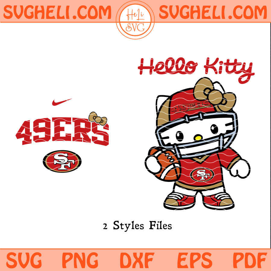 Hello Kitty San Francisco 49ers Svg, NFL 49ers Svg