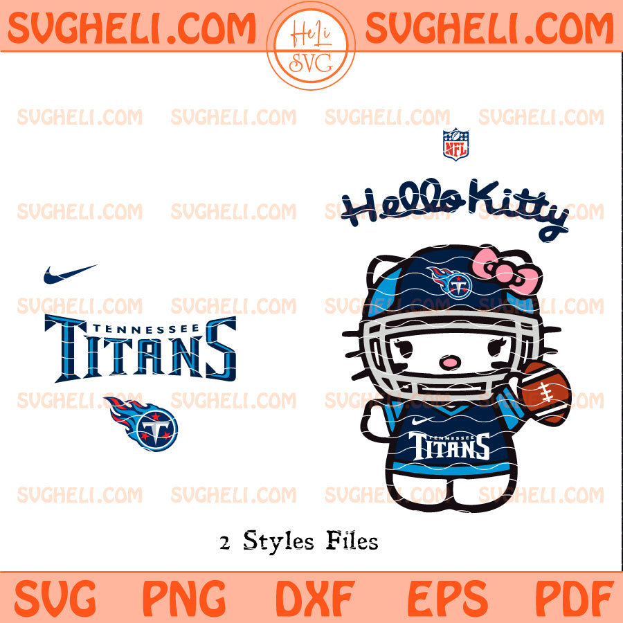 Hello Kitty Tennessee Titans NFL Svg, Titans NFL Svg