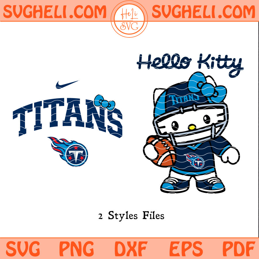 Hello Kitty Tennessee Titans Svg, NFL Tennessee Titans Svg