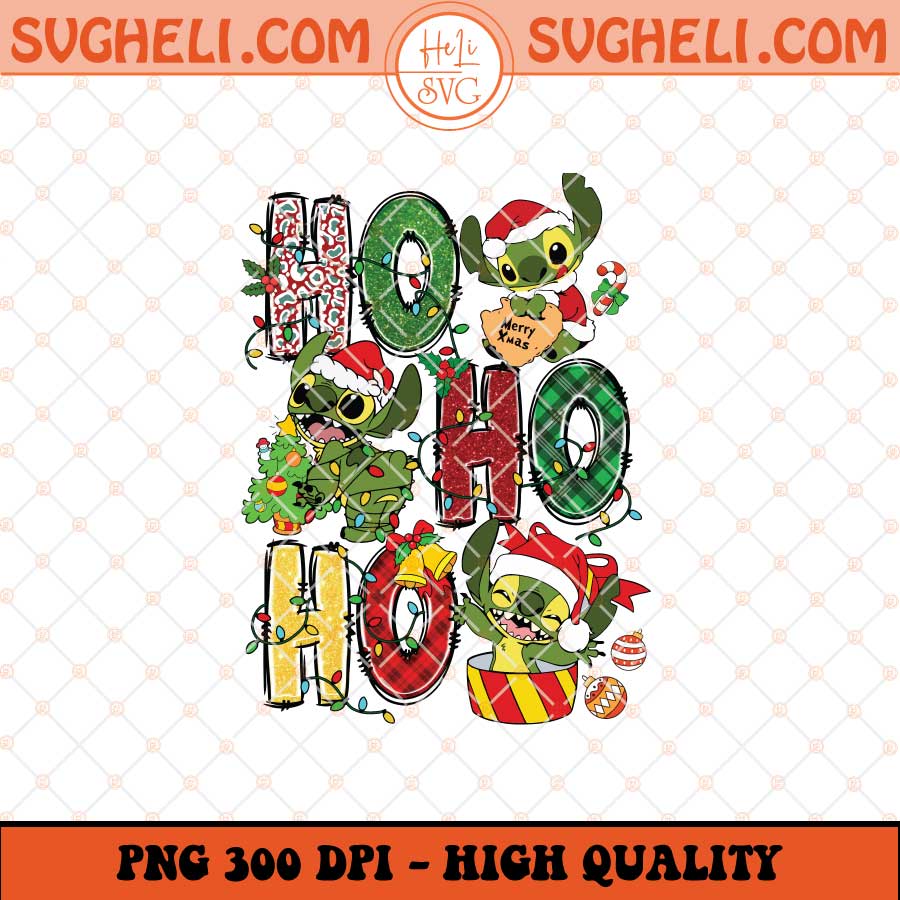 Ho ho ho Stitch Png Christmas Stitch Png Stitch Png