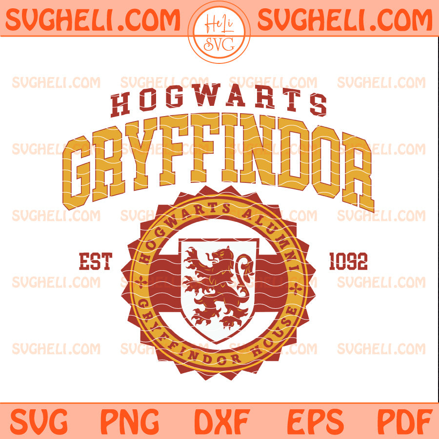 Hogwarts Gryffindor Est 1092 Svg, Harry Potter Hogwarts Svg