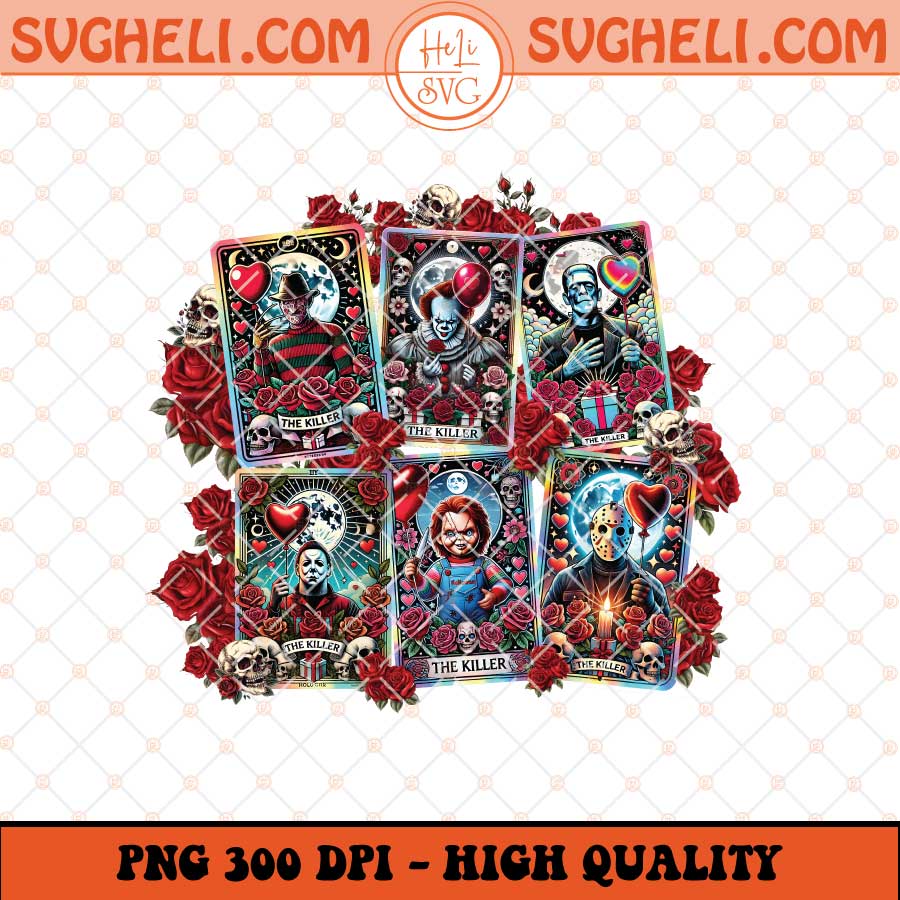Horror Movie Tarot Cards Png Valentine Horror Friends Png