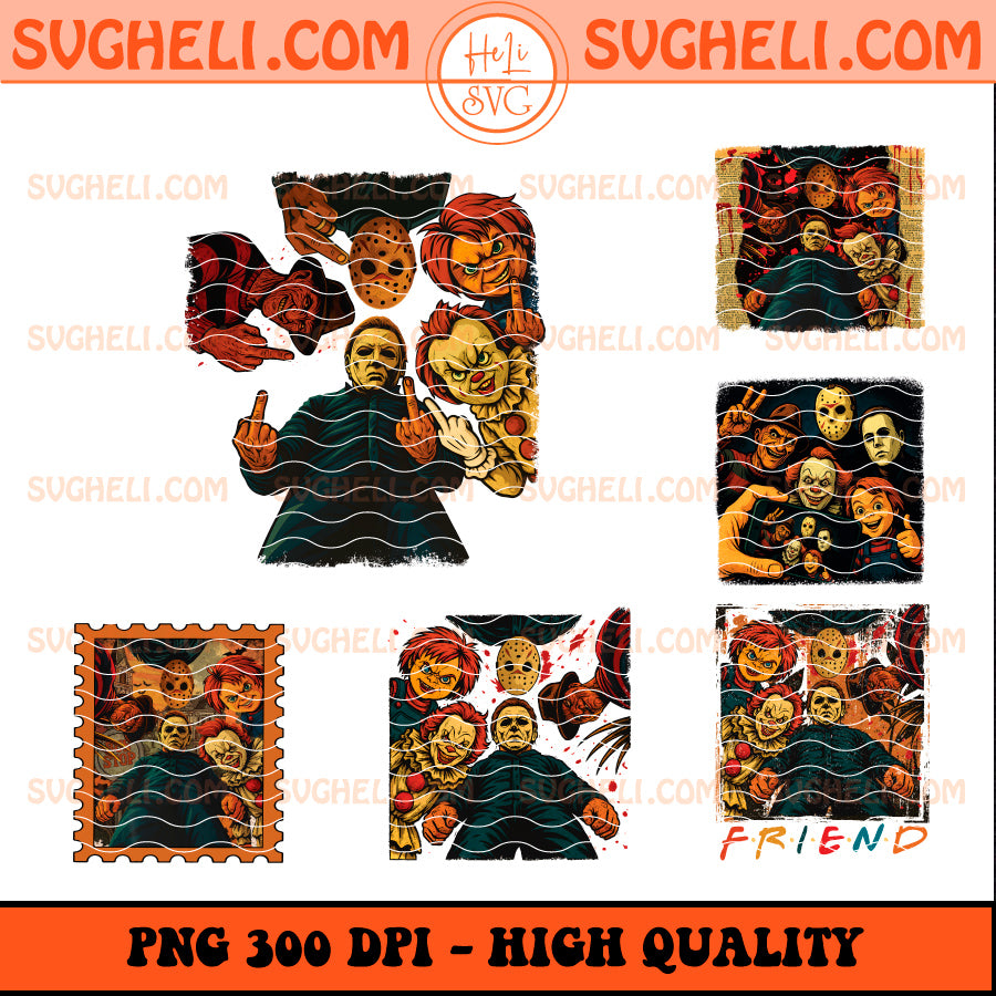 Horror Movies Characters Michael and Jason Heart Hands Png