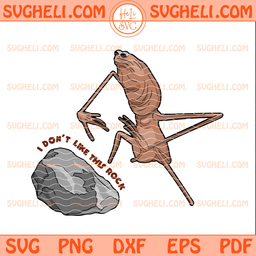 I Don’t Like This Rock Meme Svg, Viral Brain Rot Svg