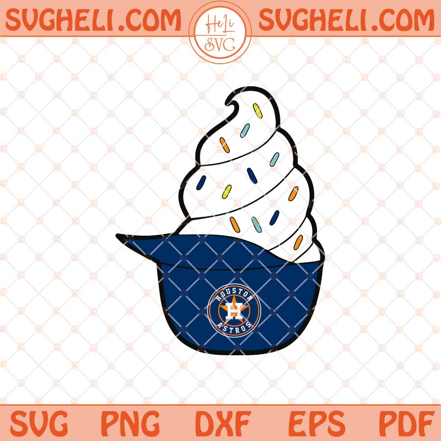 Ice Cream Houston Astros Hat Svg Ice Cream Astros Hat Svg