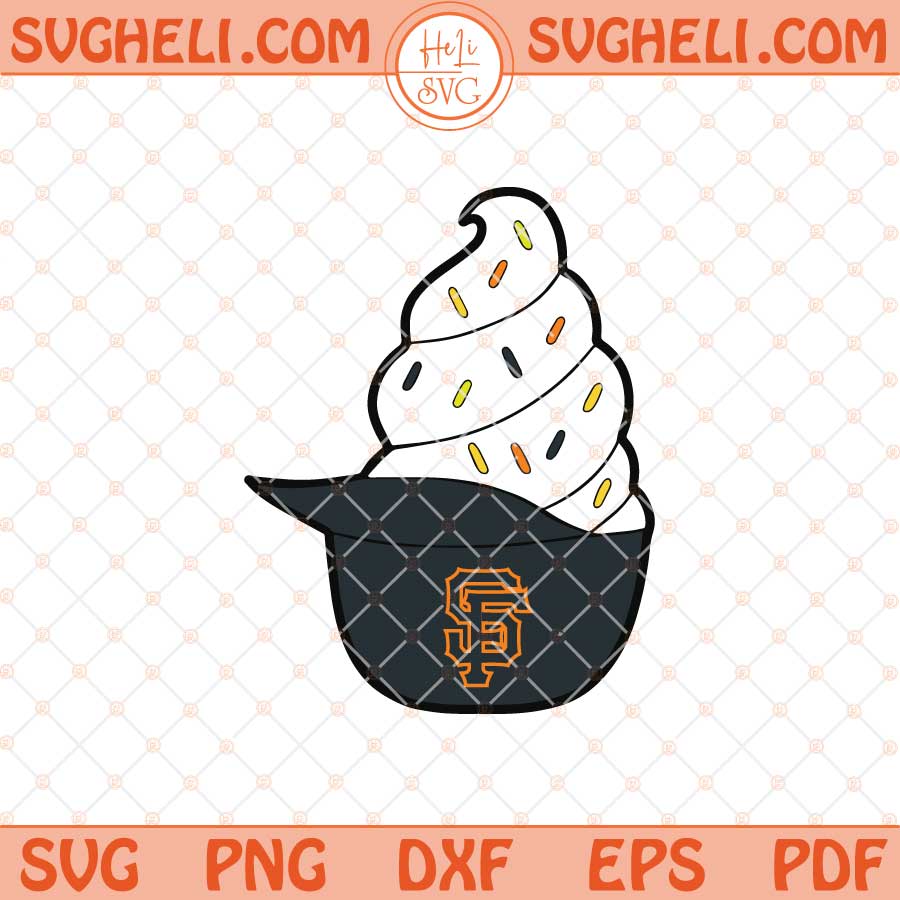 Ice Cream San Francisco Giants Hat Svg Giants Ice Cream Svg