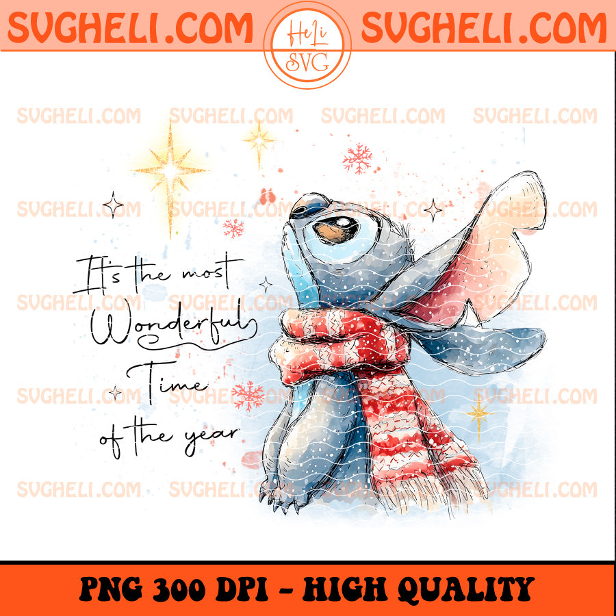 It's the Most Wonderful Time of the Year Christmas Stitch Png