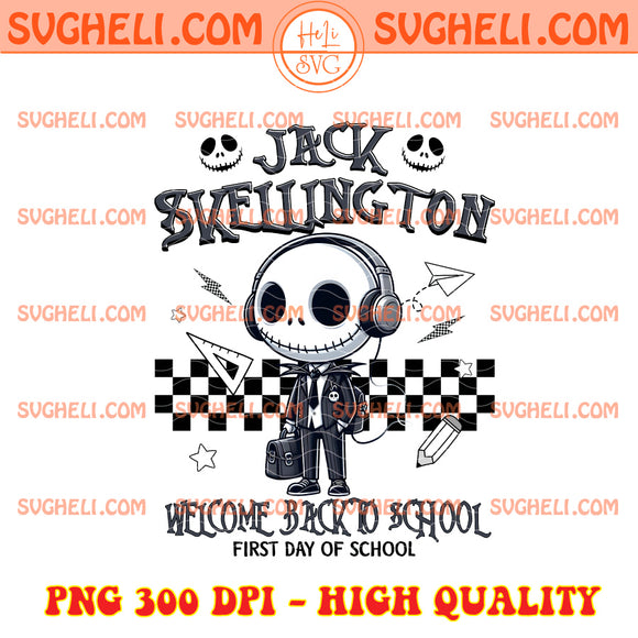 Jack Skellington Back To School Png, First Day Of School Png