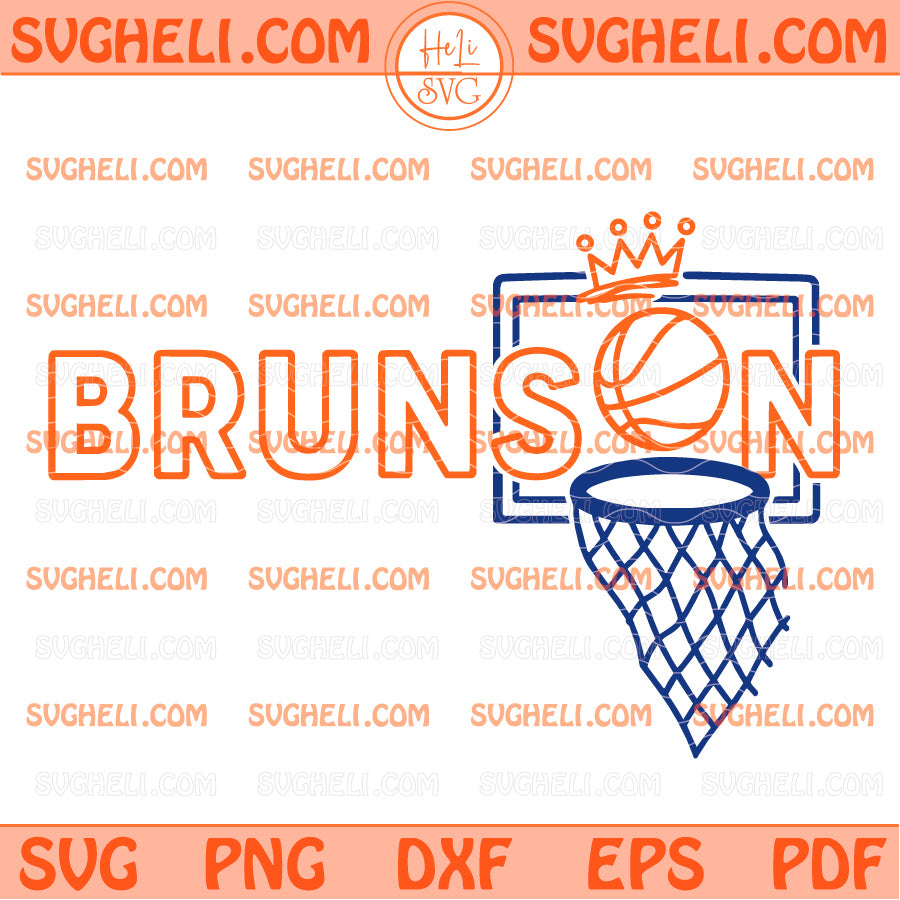 Jalen Brunson New York Knicks NBA Svg, King Brunson Crown Svg