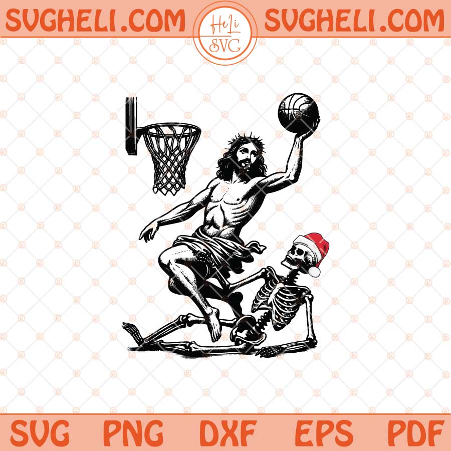 Jesus Playing Basketball Svg Jesus Basketball Svg Jesus Svg