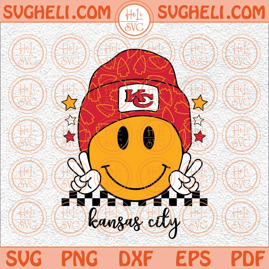 KC Smiley Face Svg KC Football Svg Red Kingdom Svg Kelce Svg Png