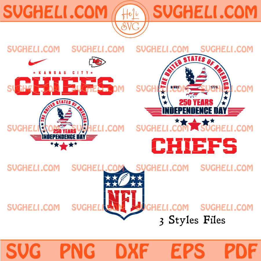 Kansas City Chiefs USA 250th Anniversary Svg, Chiefs NFL Svg