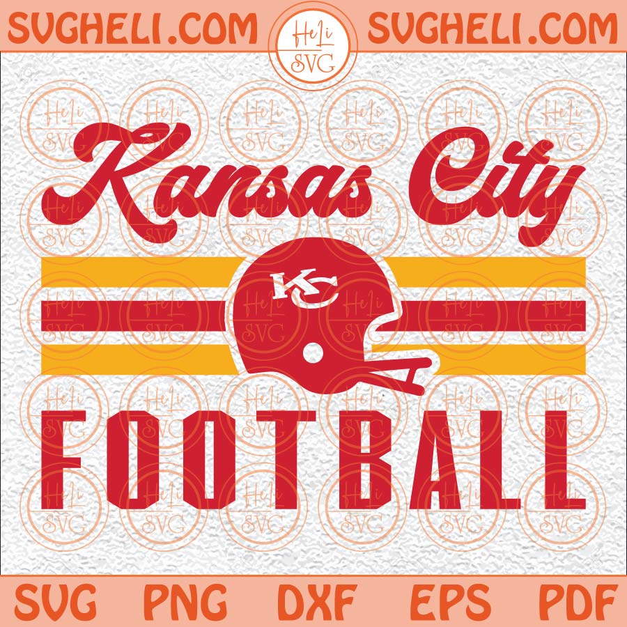 Kansas City Football Svg Mahomes Svg KC Football Svg Red Kingdom Svg