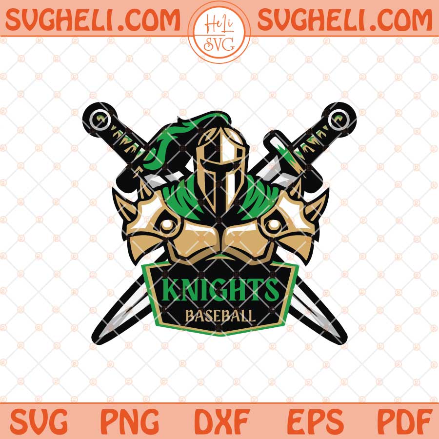 Knights Baseball Svg Medieval Knight Mascot Logo Svg