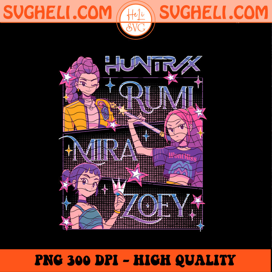 Kpop Huntrix Rumi Zoey Mira Png, Vintage Huntrix Png