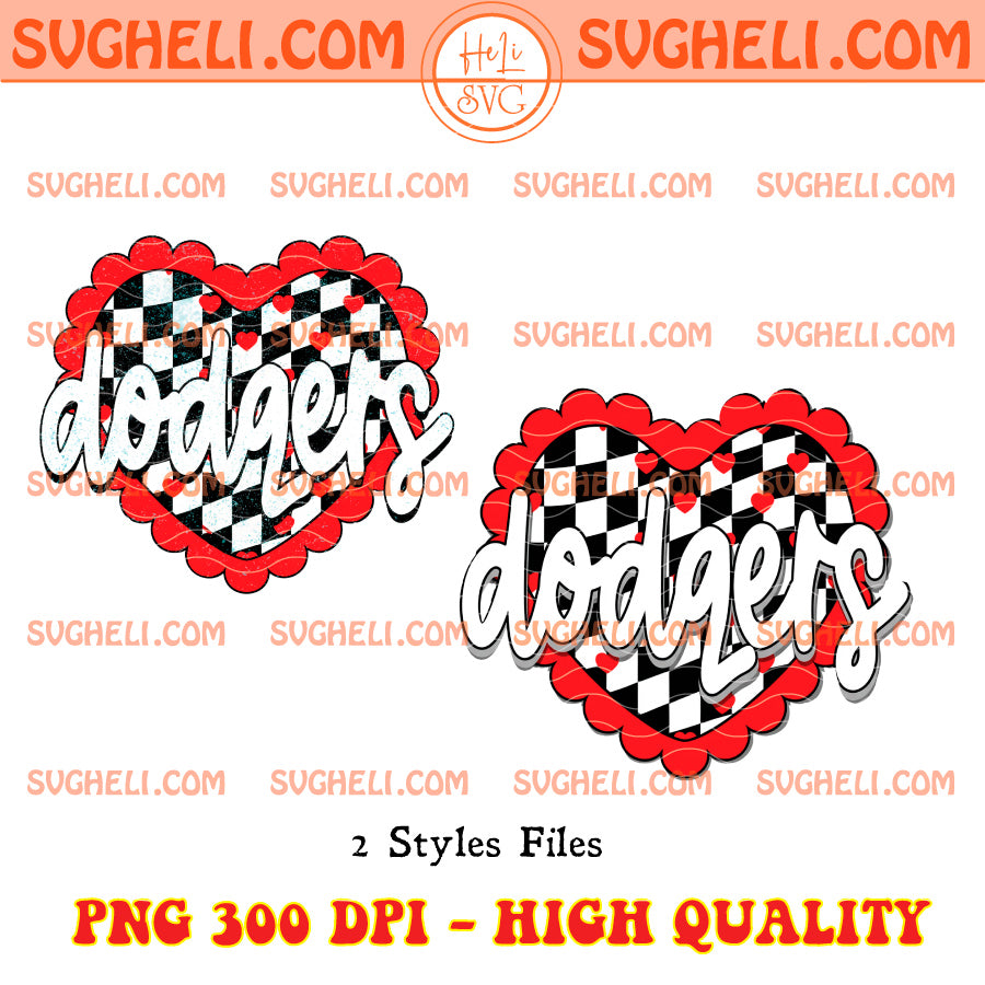 LA Dodgers Heart Png, Los Angeles Dodgers Valentines Png
