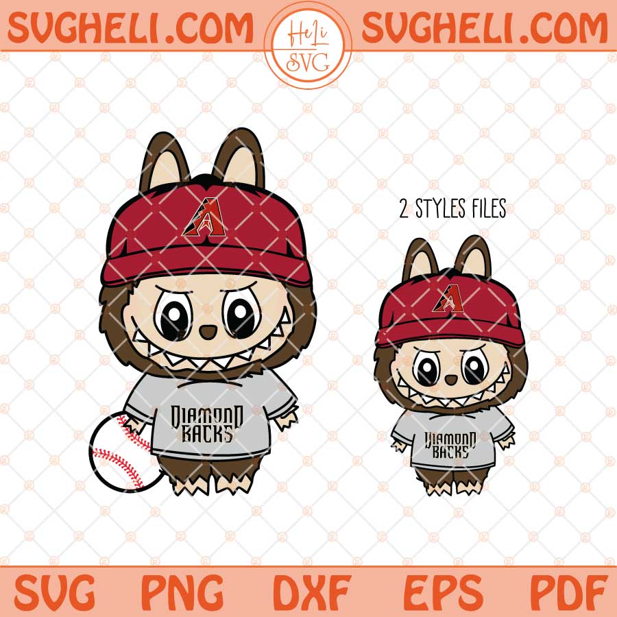 Labubu Arizona Diamondbacks Baseball Svg Labubu MLB Svg