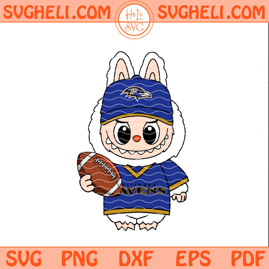 Labubu Baltimore Ravens NFL Svg Labubu Ravens NFL Svg