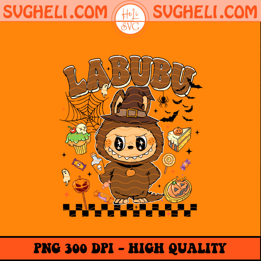 Labubu Brown Witch Png, Labubu Halloween Png, Labubu Png