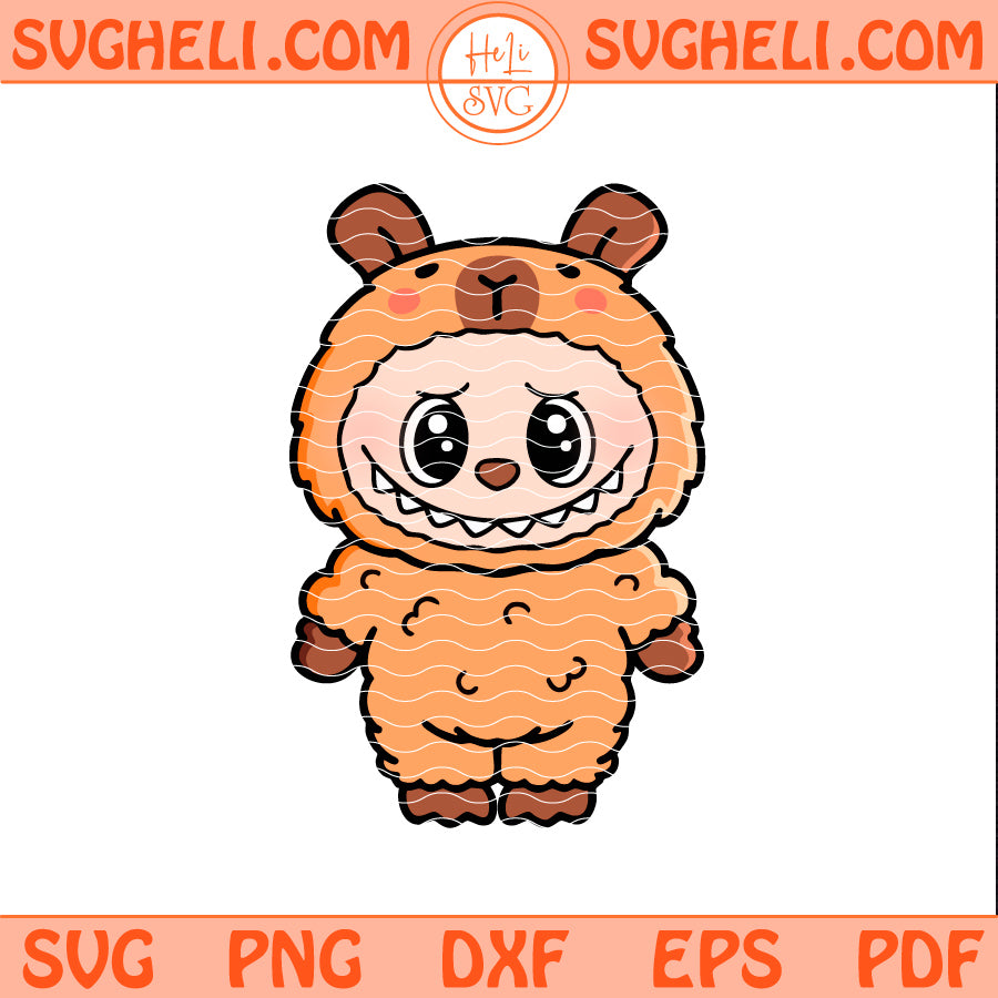 Labubu Capybara Svg Funny Labubu Svg Cute Capybara Svg