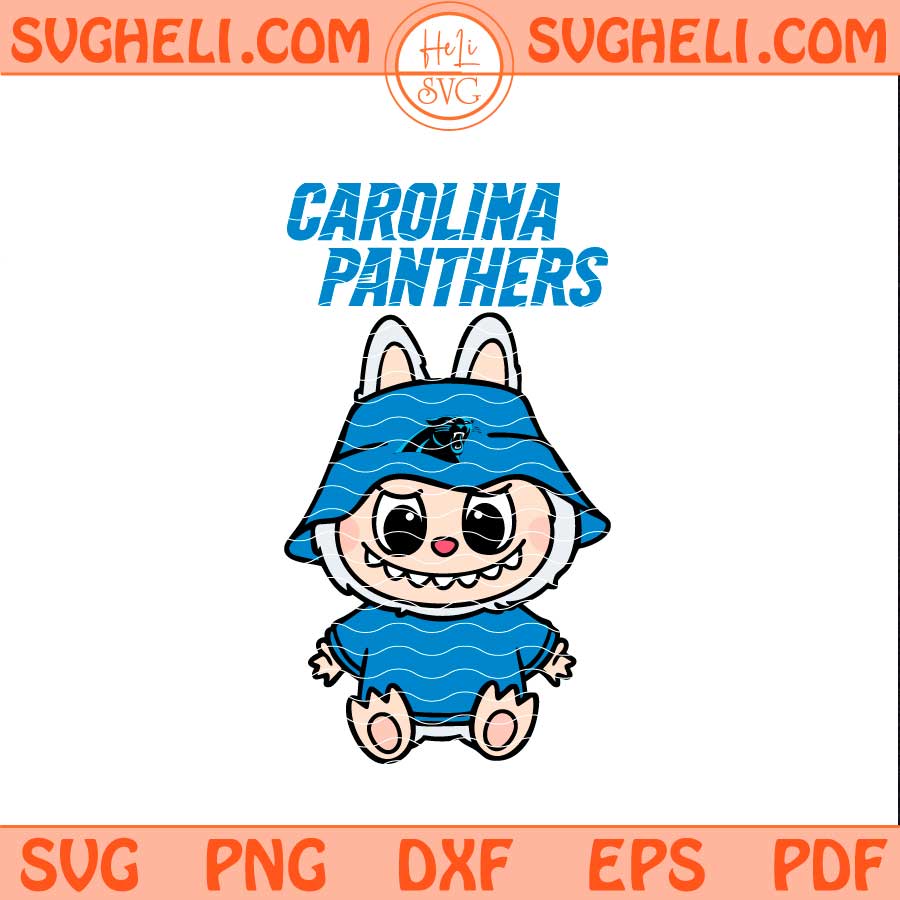 Labubu Carolina Panthers Football Svg Labubu Football Svg