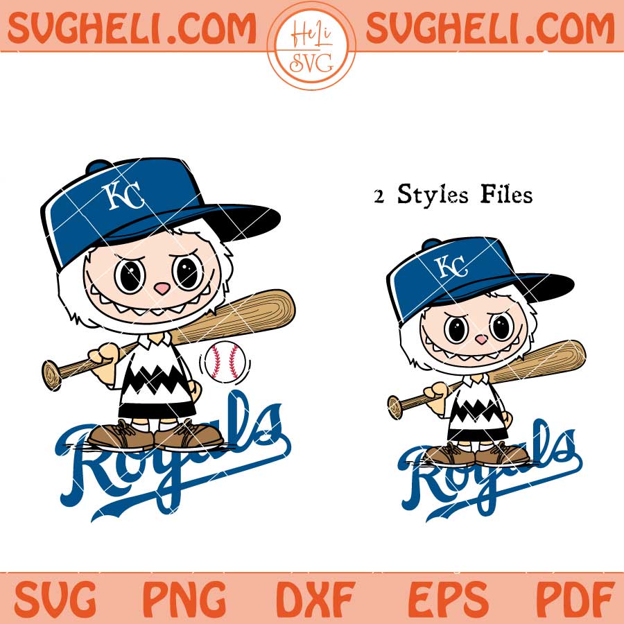 Labubu Charlie Brown Kansas City Baseball Svg