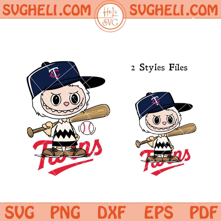 Labubu Charlie Brown Minnesota Twins Baseball Svg