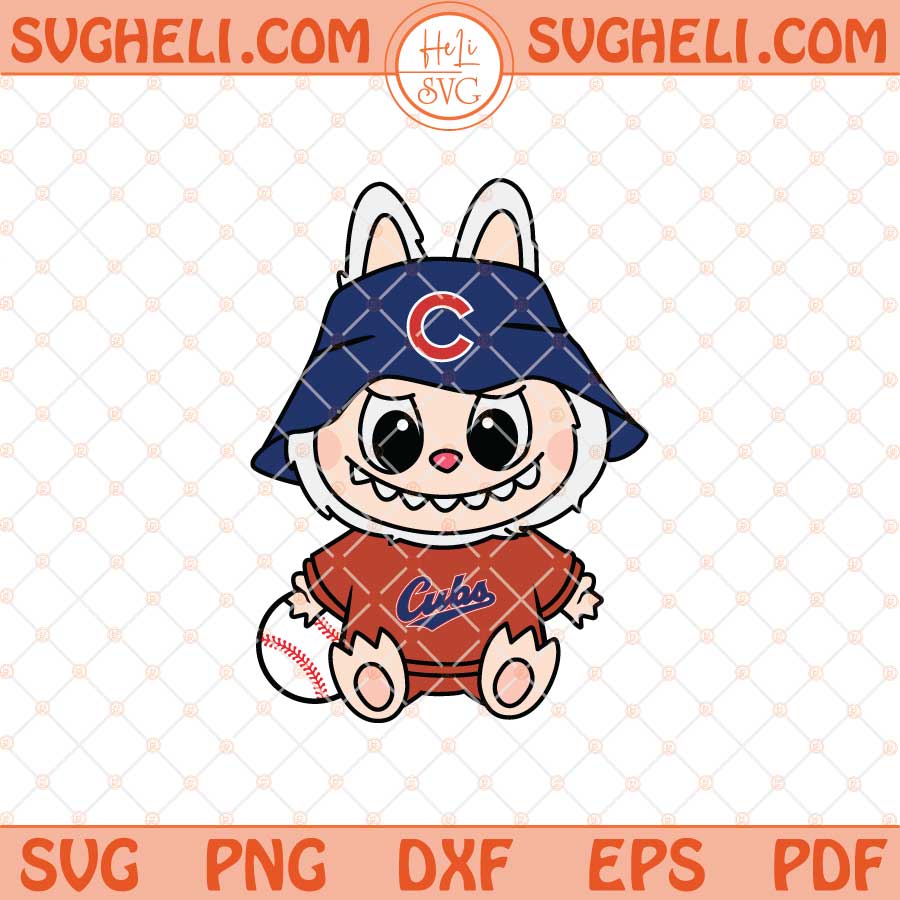 Labubu Chicago Cubs Svg Labubu MLB Baseball Svg MLB Svg
