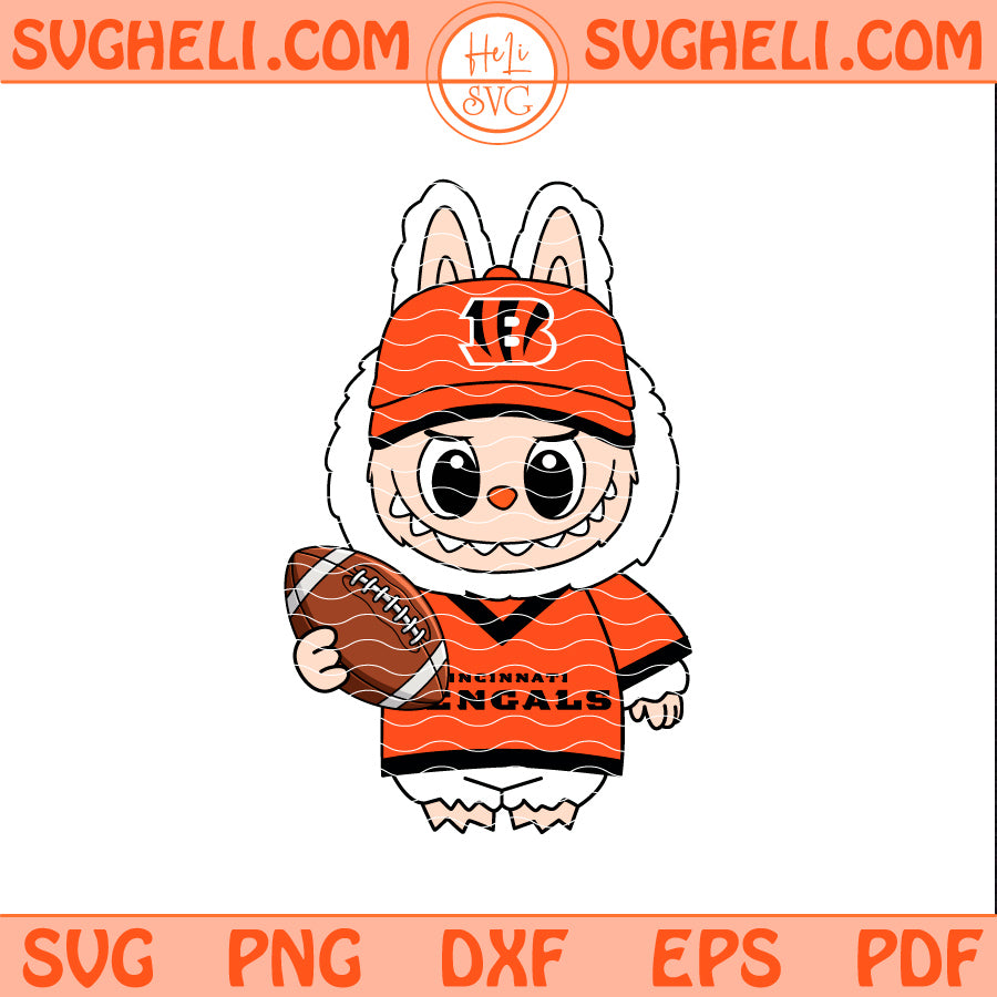 Labubu Cincinnati Bengals NFL Svg Labubu Bengals NFL Svg