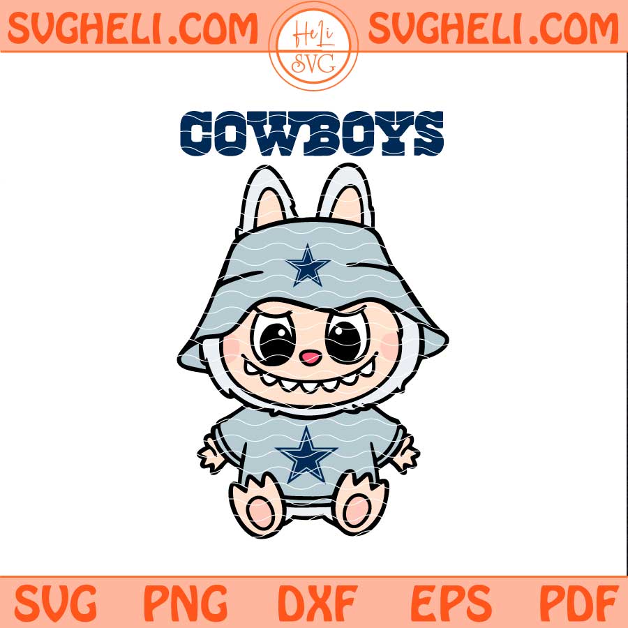 Labubu Dallas Cowboys Football Svg Labubu Football Svg