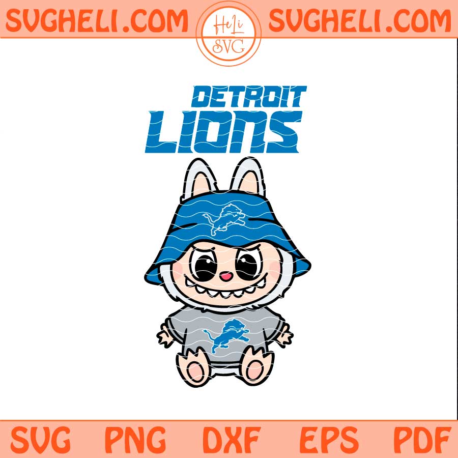 Labubu Detroit Lions Football Svg Labubu Football Svg