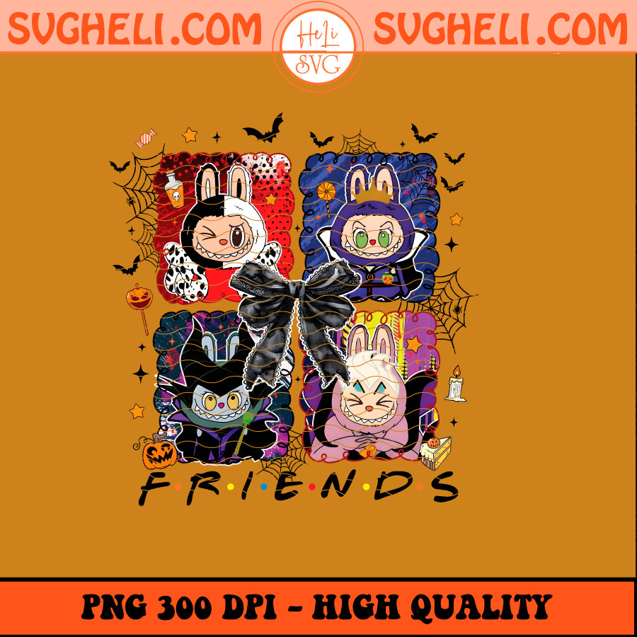 Labubu Disney Friends Png, Labubu Disney Hallowwen Png