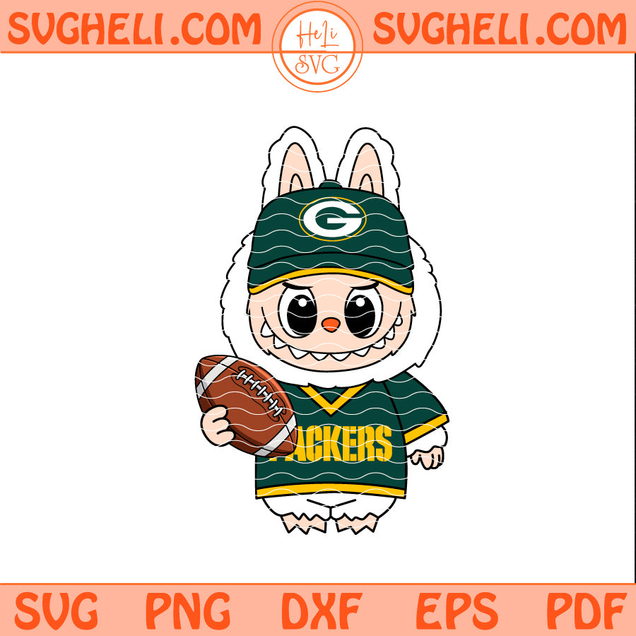 Labubu Green Bay Packers NFL Svg Labubu Packers NFL Svg