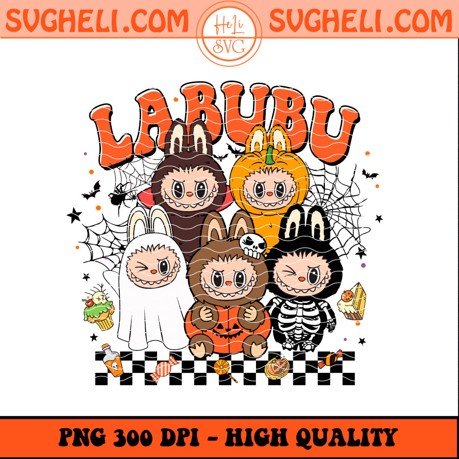 Labubu Halloween Horror Team Png, Labubu Teams Png