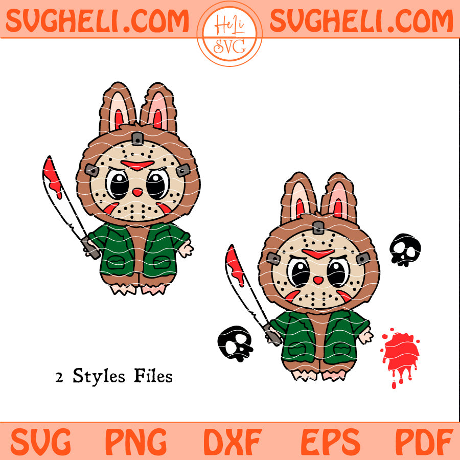 Labubu Jason Halloween Svg Cute Labubu Halloween Svg