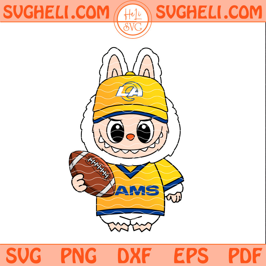 Labubu Los Angeles Rams NFL Svg Labubu Rams NFL Svg
