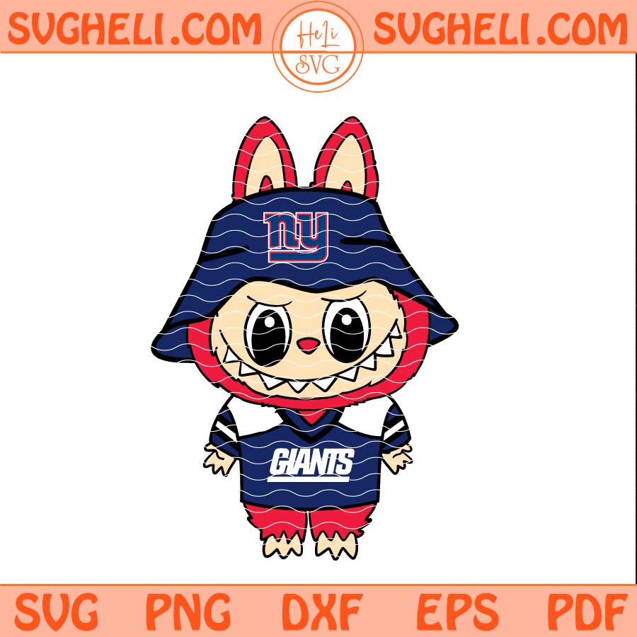 Labubu New York Giants Football Svg Labubu NFL Svg