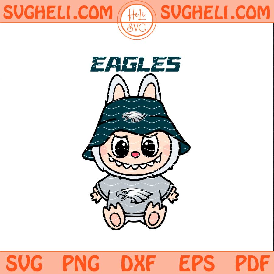 Labubu Philadelphia Eagles Football Svg Labubu Football Svg