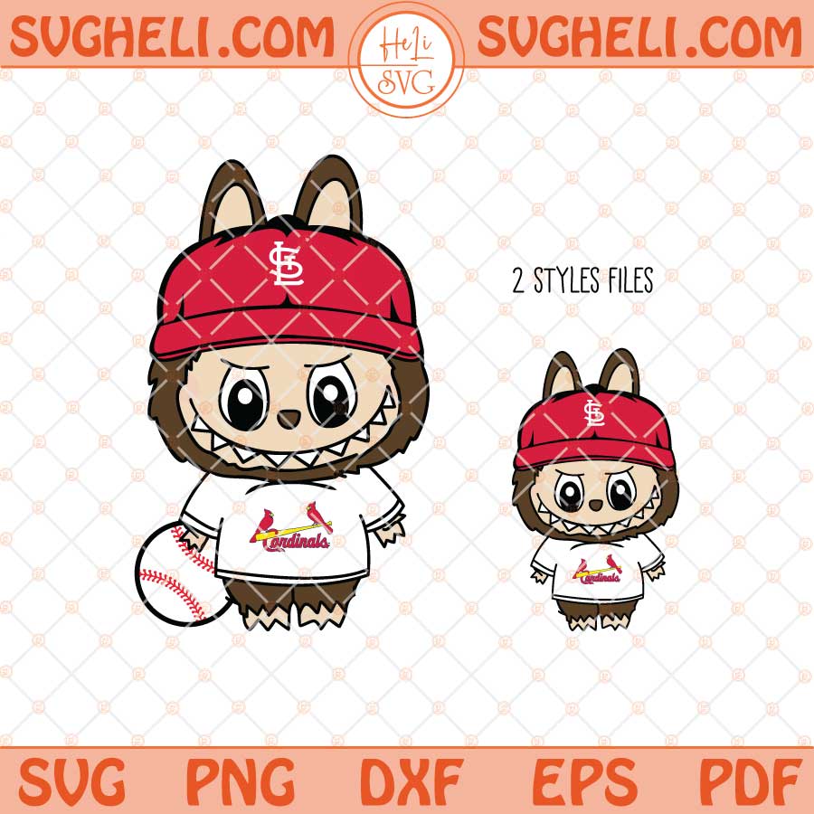 Labubu St Louis Cardinals Baseball Svg Labubu MLB Svg