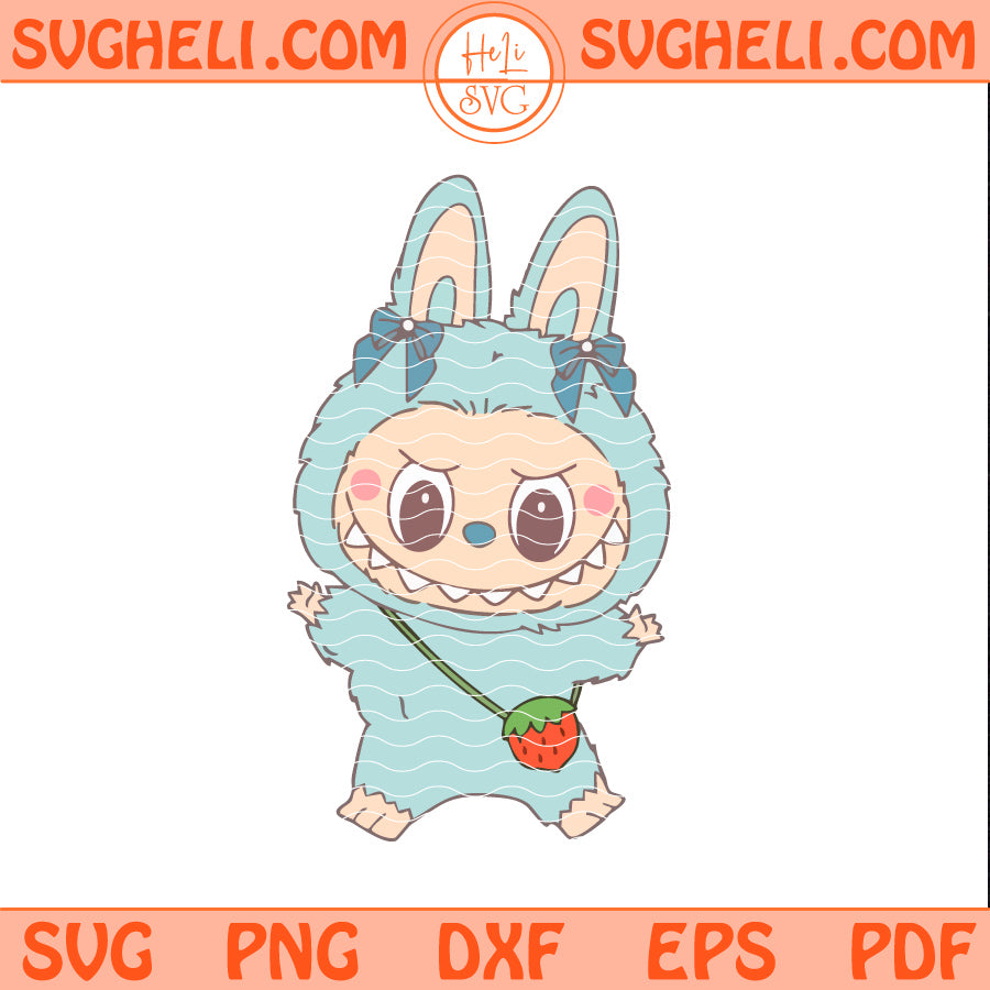Labubu Strawberry Bag Svg Funny Labubu Strawberry Svg