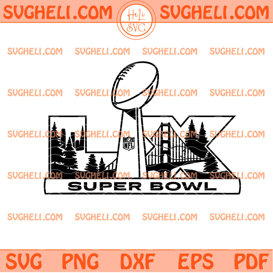 Logo Super Bowl LX Svg, Super Bowl 2026 LX Svg