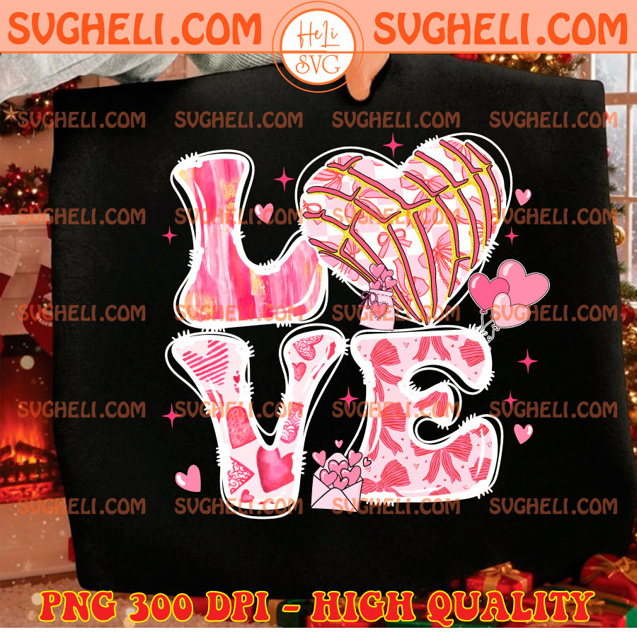 Love Concha Pan Dulce Png, Funny Mexican Bread Lover Png