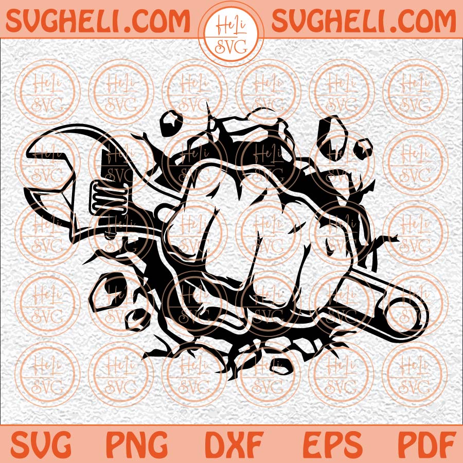 Mechanic Punch Through Svg Mechanic Dad Svg Mechanic Svg