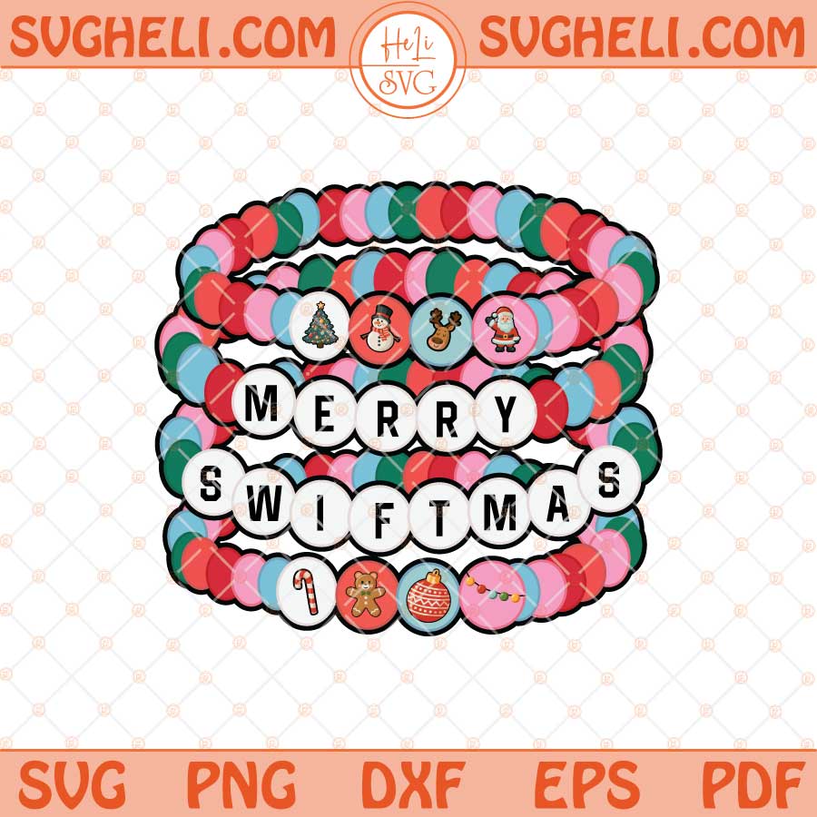 Merry Swiftmas Svg Friendship Bracelet Svg Swiftmas Svg