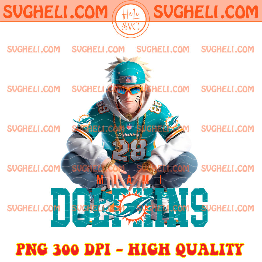 Miami Dolphins Naruto NFL Png, Miami Dolphins NFL Png