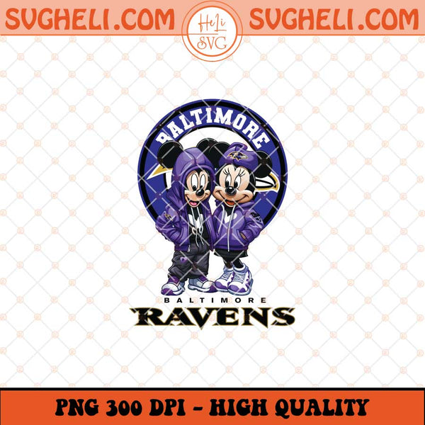 Mickey Minnie Mouse Baltimore Ravens Football Png